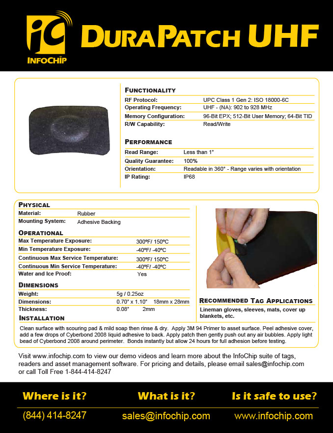 DuraPatch UHF RFID Tag | InfoChip
