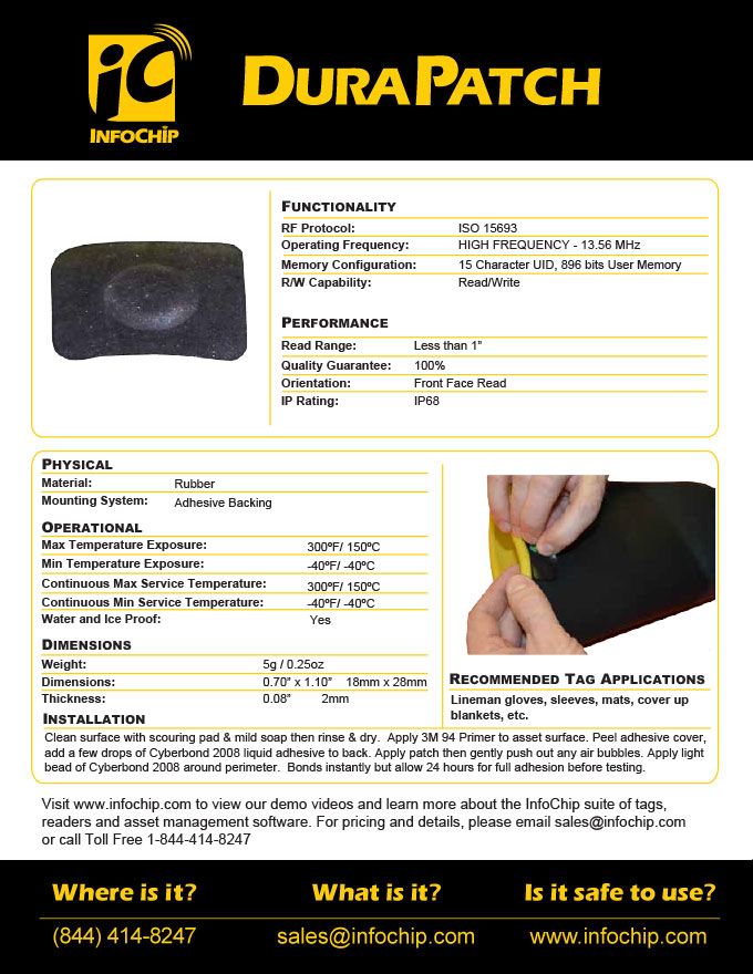 DuraPatch HF RFID Tag | InfoChip